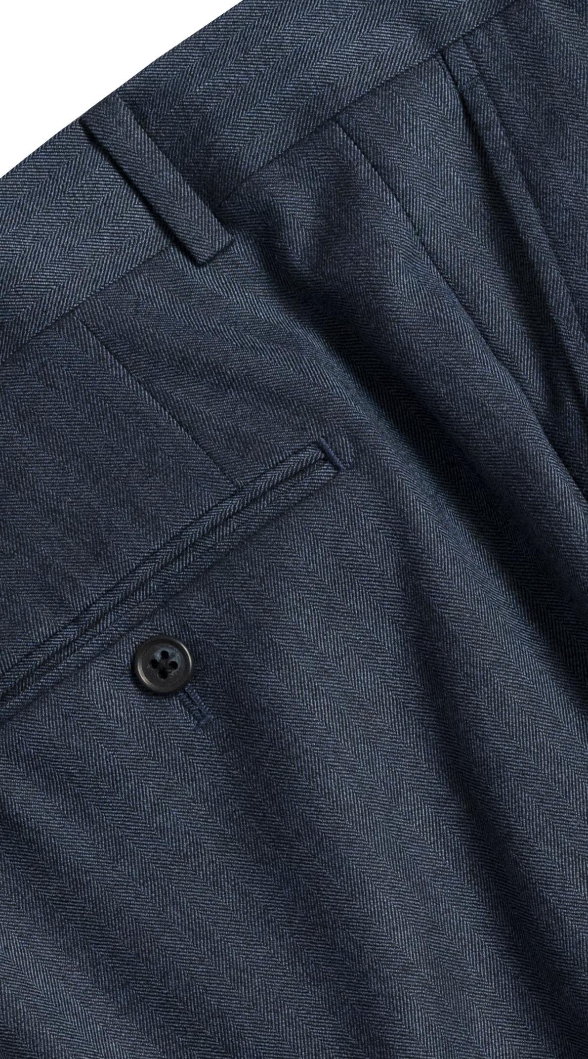 Indigo Blue Wool Suit by SUITABLEE