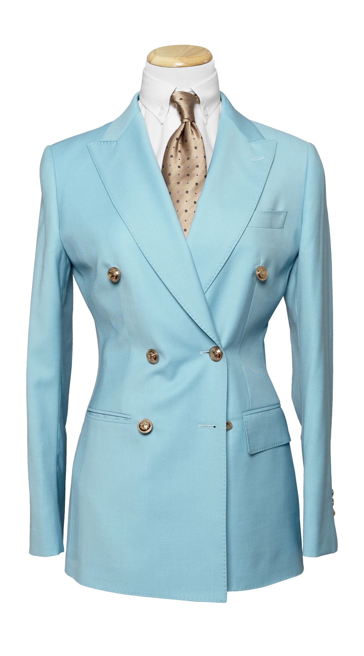 Cerulean Blue Double-Breasted Suit by SUITABLEE