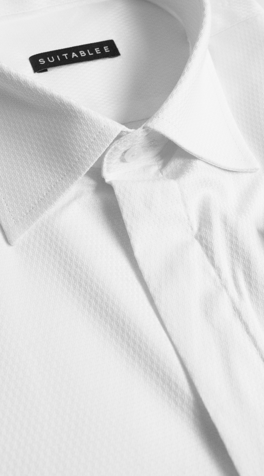 White Lattice Dress Shirt | SUITABLEE