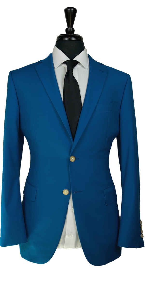 Cerulean Blue Wool Suit by SUITABLEE
